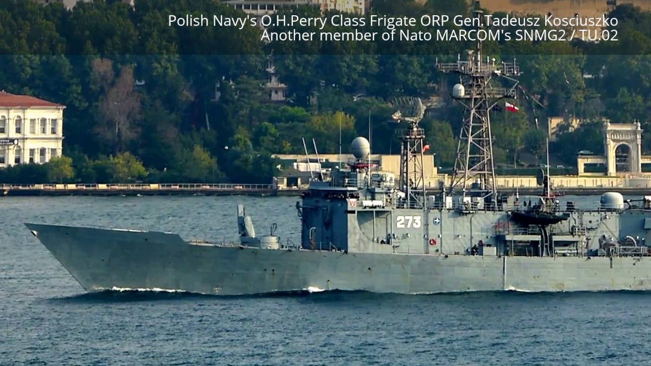 NATO MARCOM's SNMG2 / TU.02 southbound on the Bosphorus - YouTube