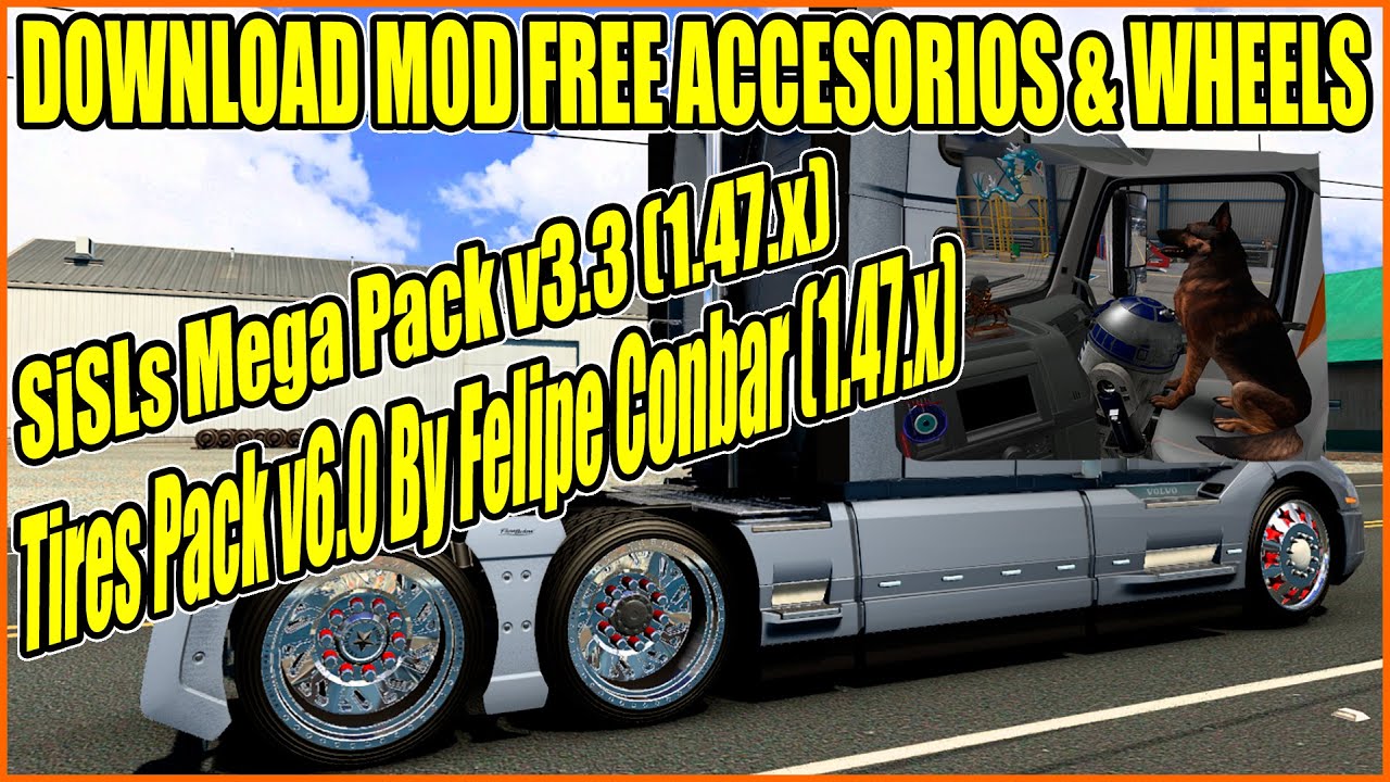 ATS 1.47||DOWNLOAD MOD FREE ACCESORIOS TRUCK & RIMS CUSTOM 1.47|| - YouTube