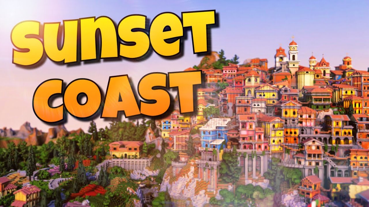 Incredible Coastal City in Minecraft! Sunset Coast Cinematic - YouTube