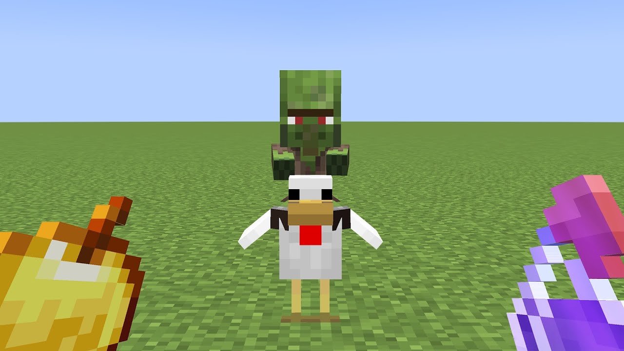 what if i heal zombie villager on a chicken - YouTube