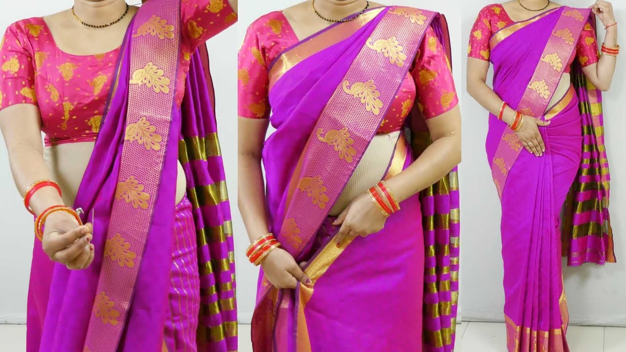 Saree draping perfecty in easy tips for beginners | Sari wearing for ...