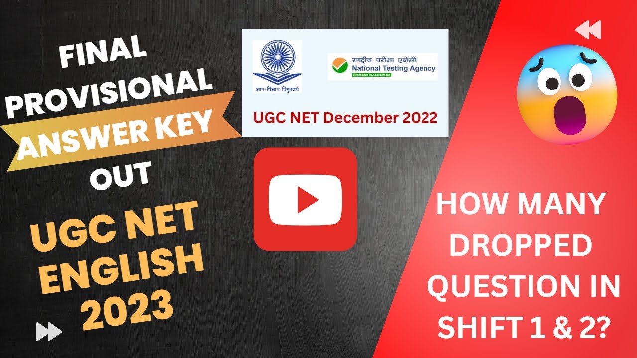 UGC NET ENGLISH FINAL ANSWER KEY 2023 - YouTube