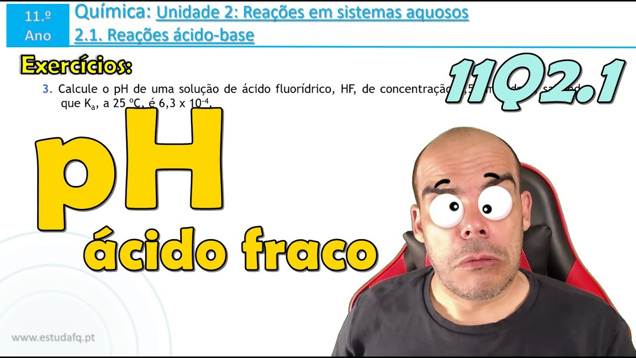 Como calcular o pH de um ácido fraco? | 11Q2.1 - YouTube
