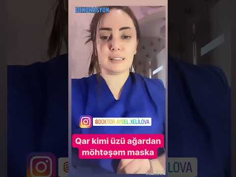 EVDƏ ÜZÜ QAR KİMİ AĞARDAN MASKA.