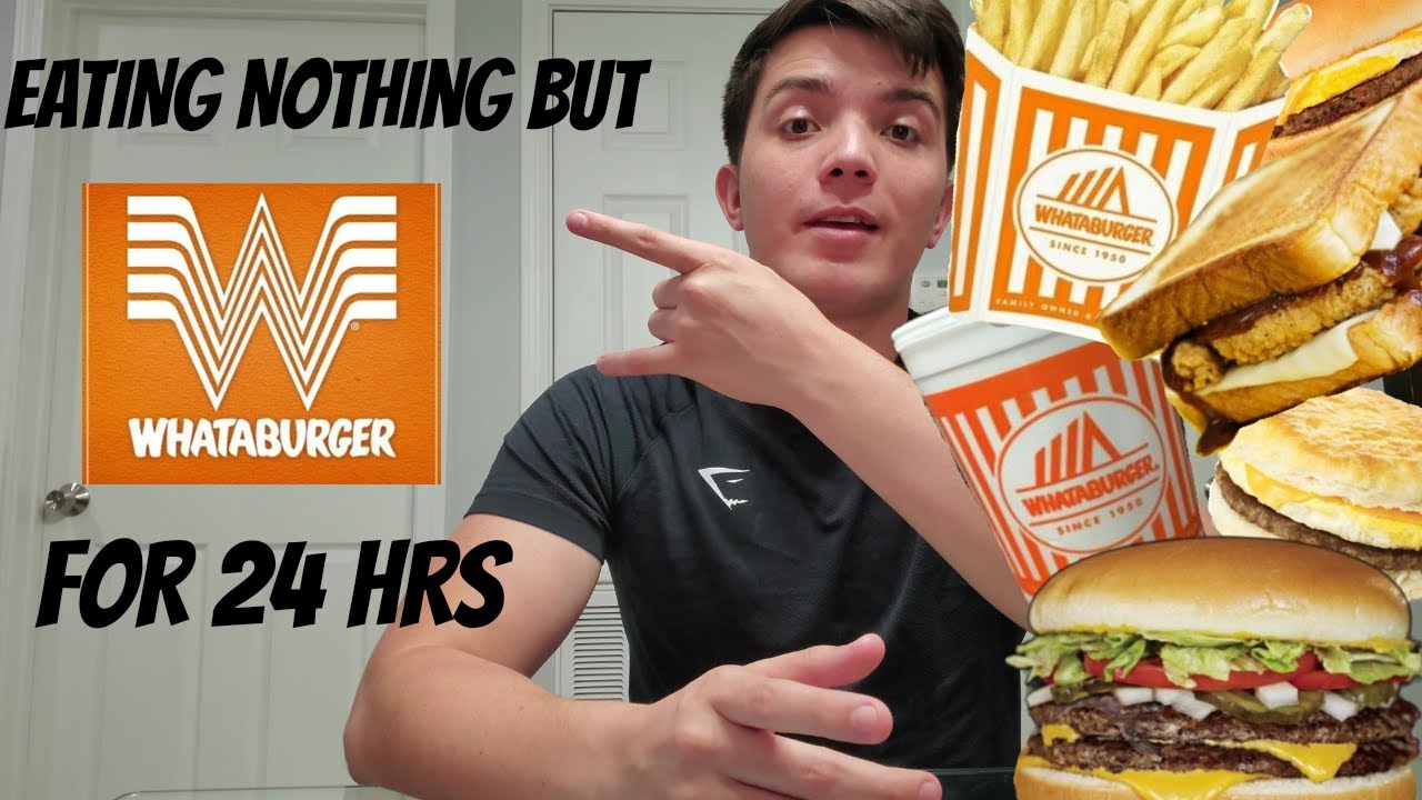 Eating Nothing but Whataburger for 24 Hours/ Man vs. Food/ 5,000 ...