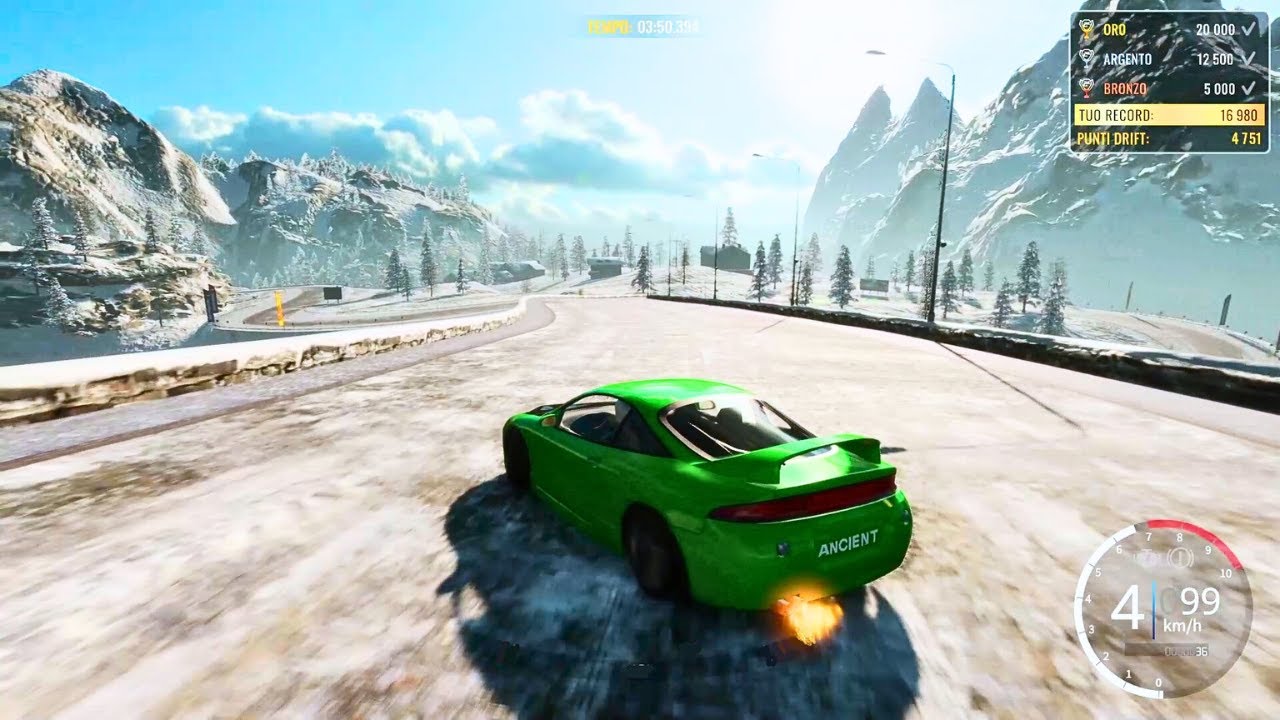 Mitsubishi Eclipse Drift in Frozen and Snowy road | CarX Drift - YouTube