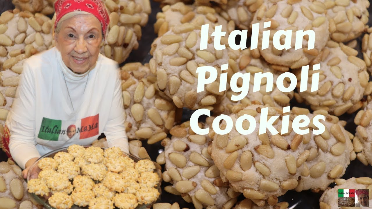 Italian Pignoli Cookies - Baking with Italian MaMa - YouTube