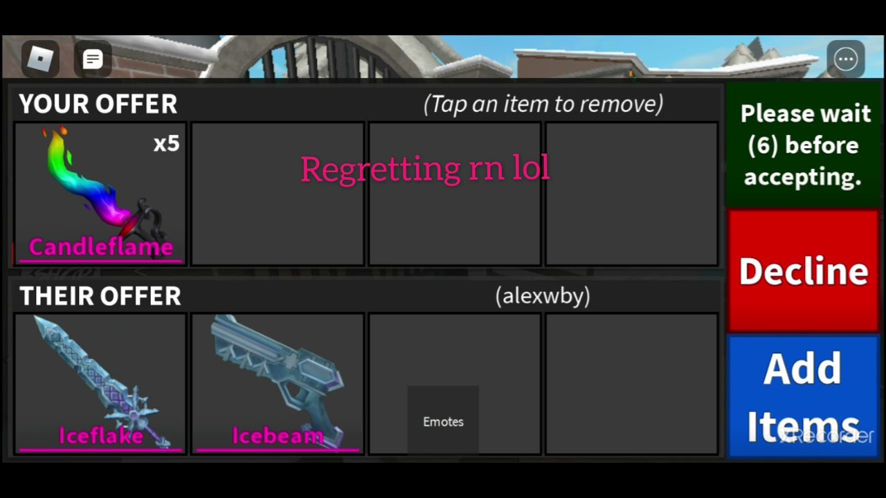 Overpaying for Ice Set!!! (mm2) - YouTube