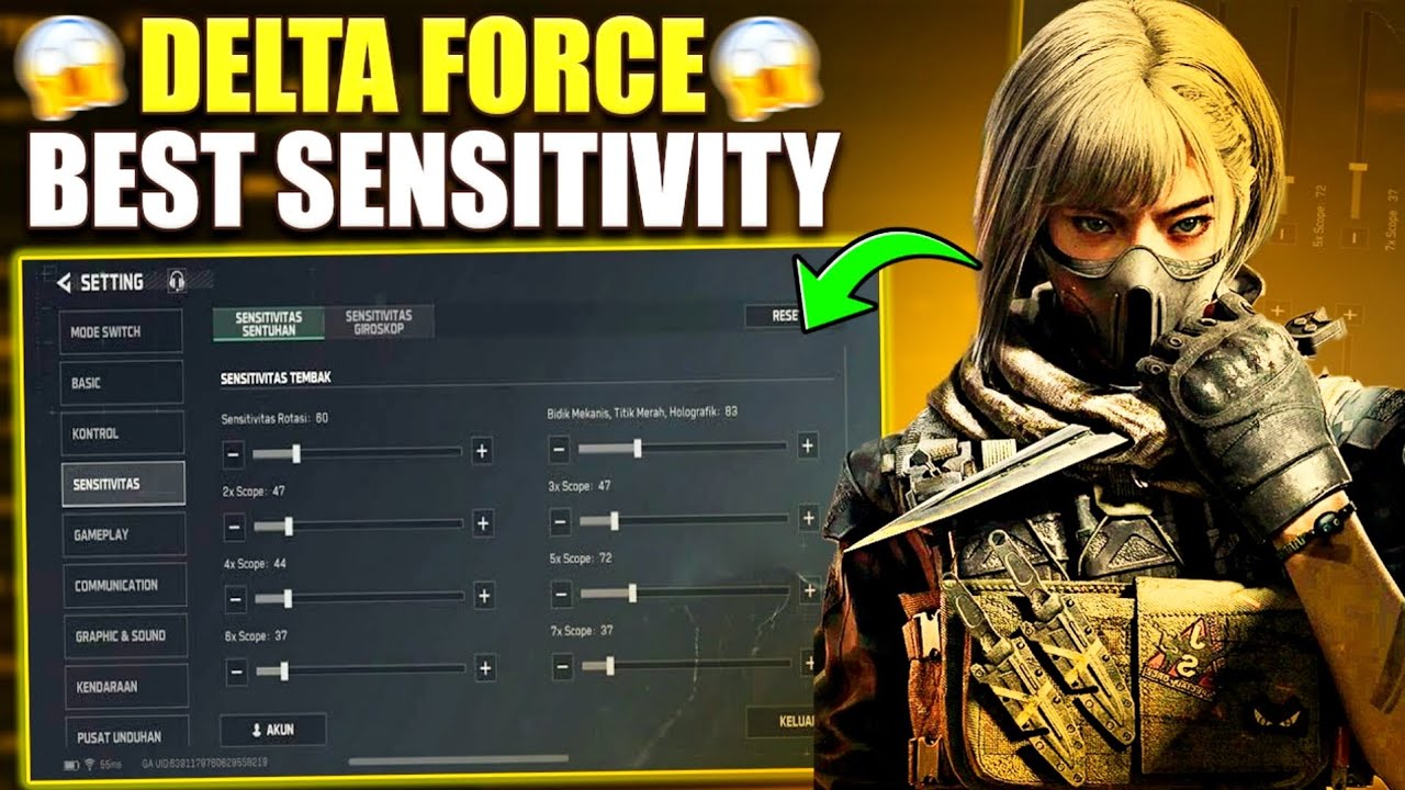Delta Force Mobile Best Sensitivity Settings | No Recoil + Perfect Aim ...