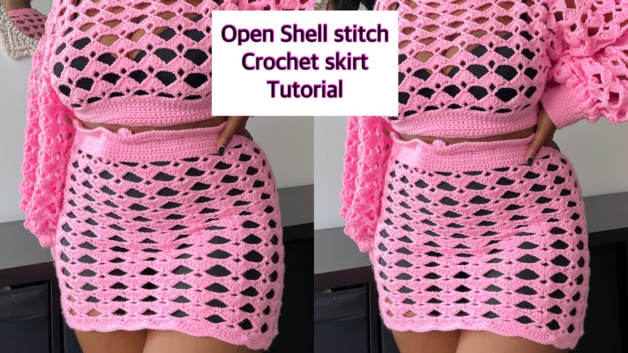 Simple Open shell stitch skirt tutorial: Mihankushea - YouTube