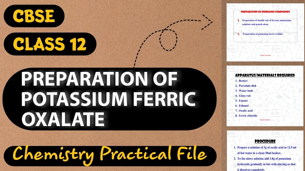 To Prepare Potassium Ferric Oxalate or Potassium trioxalatoferrate (III ...