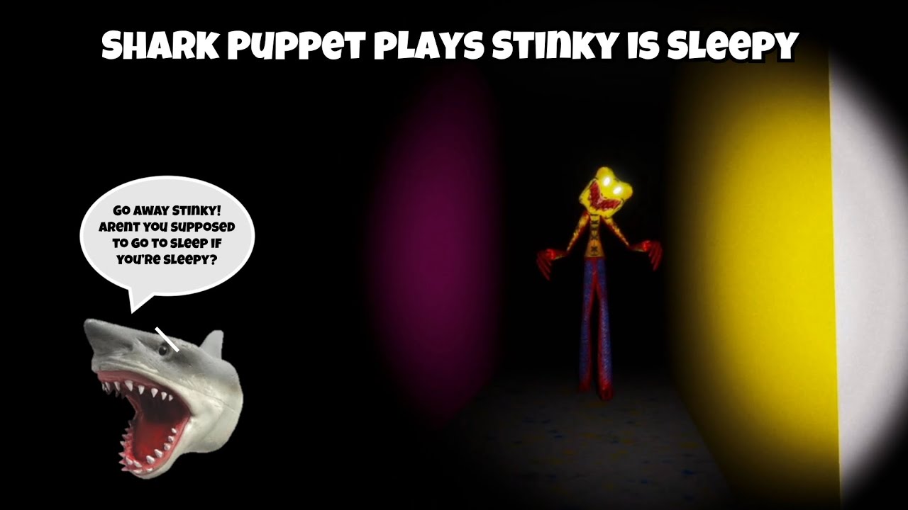 SB Movie: Shark Puppet plays Stinky is Sleepy! - YouTube