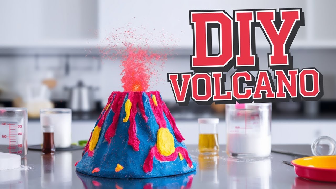 Make your Own VOLCANO At Home 🏠 | Science Project School - YouTube