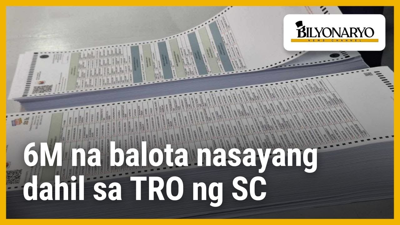 6M na balota nasayang dahil sa TRO ng SC | Agenda - YouTube