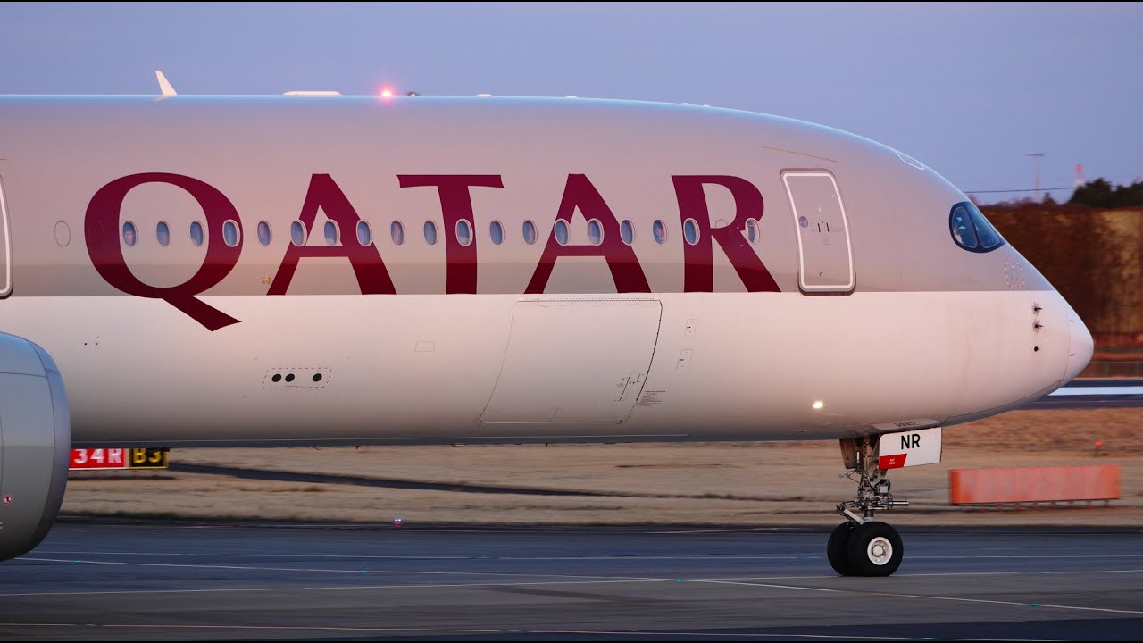 Qatar Airways Airbus A350-1000 A7-ANR Landing at Narita 34R | NRT/RJAA ...