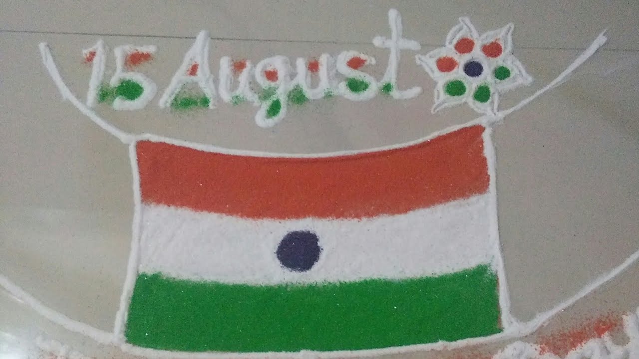 15august special independence day rangoli, corona safety rangoli, mask ...