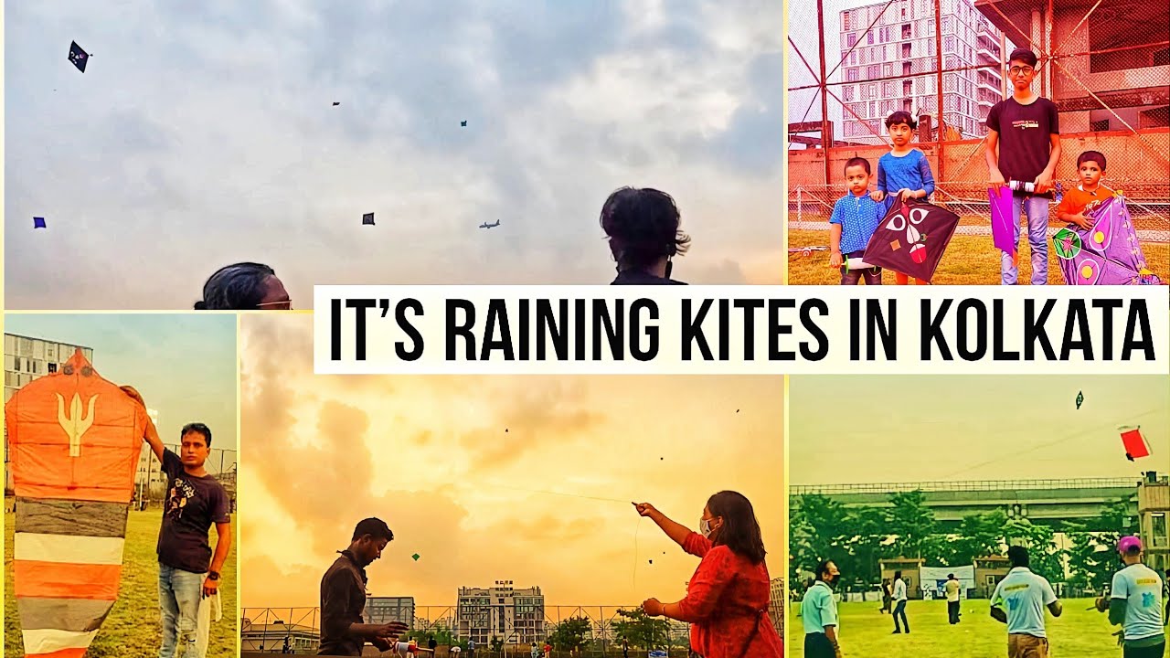 Garaj Garaj ! So Many Kites| Kolkata Kite Flying Event at NKDA Stadium ...