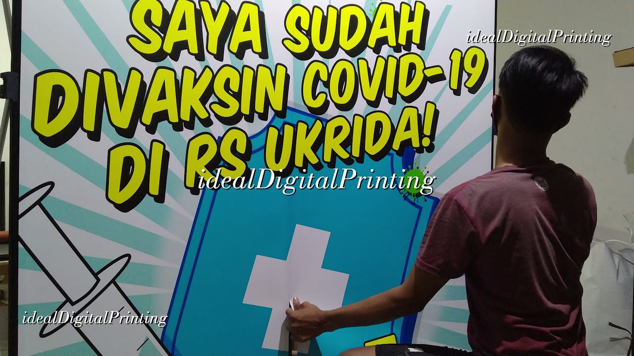 Backwall Backdrop 3x2 Vaksinasi Bongkar Pasang Praktis (Lebar 190cm ...