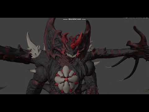 Destoroyah vs ghidorah TEASER in blender - animation