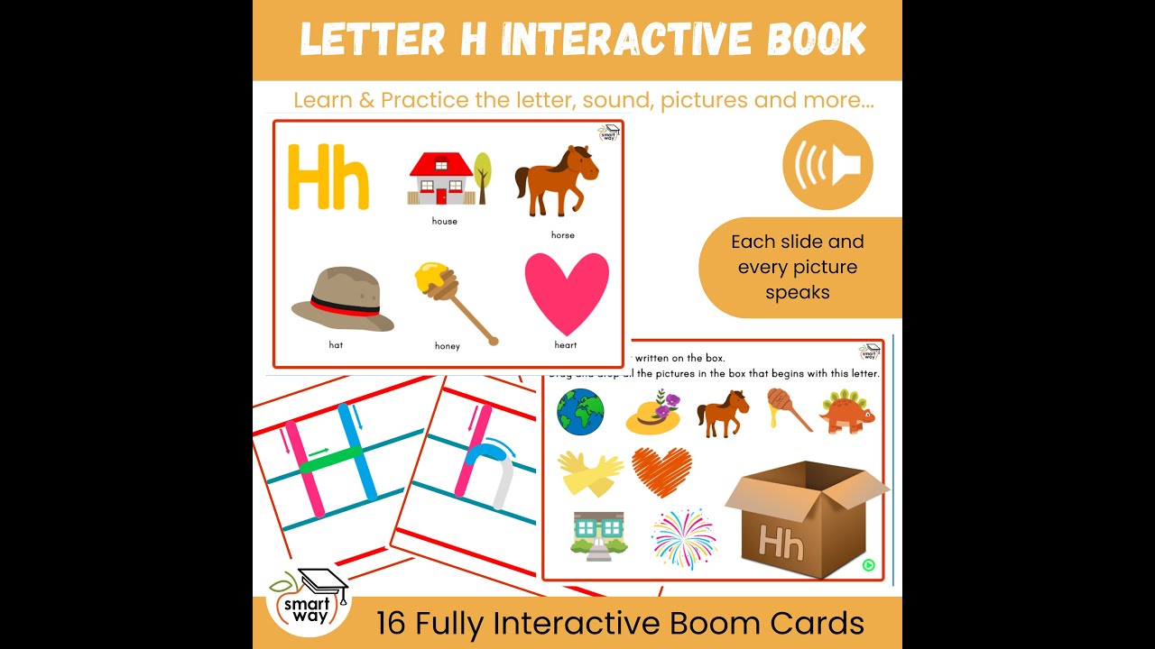 Letter H Interactive Book boom cards - YouTube