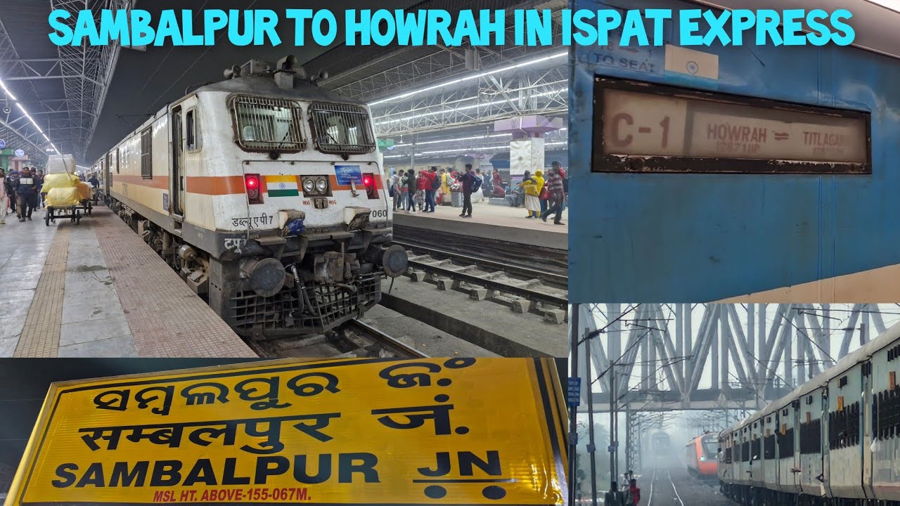 Sambalpur to Howrah Train Journey | 22862 Ispat Express - YouTube