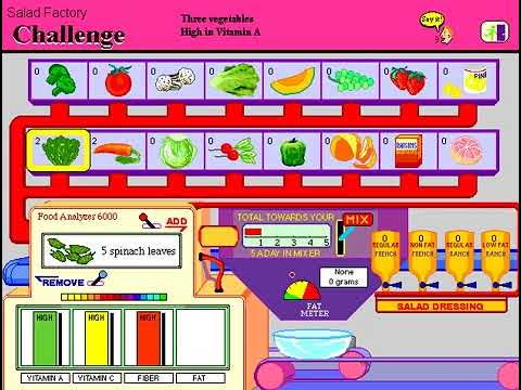 Dole 5 A Day Adventures Gameplay: Salad Factory Challenge - YouTube