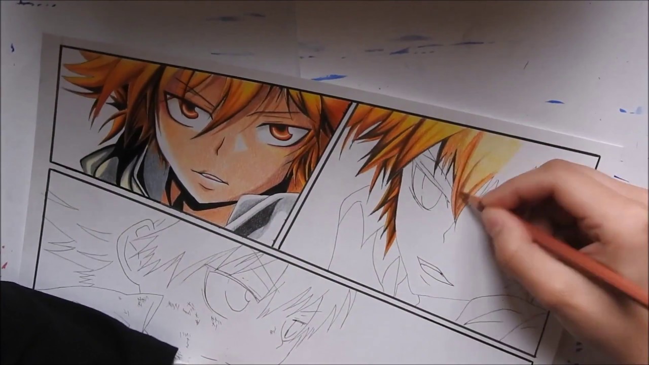 Katekyo Hitman Reborn! Tsuna Speed Color Drawing - YouTube
