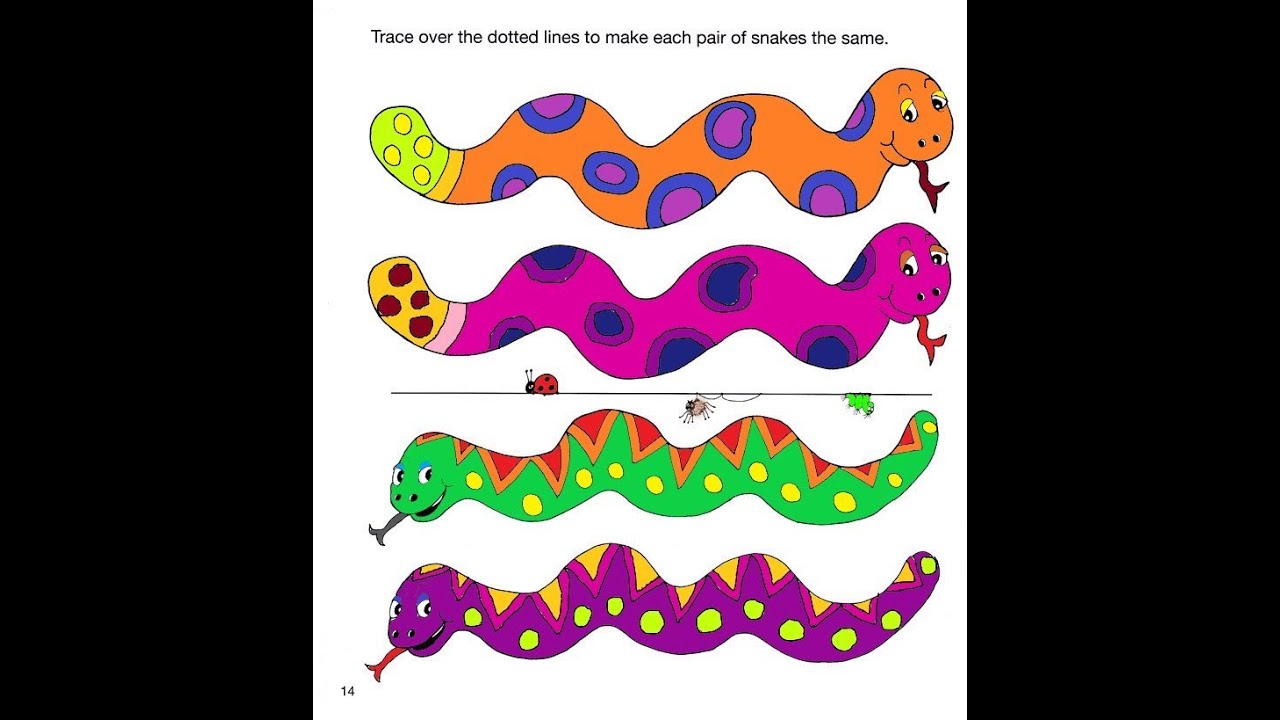 Jolly Phonics | Workbook 1 | Page 14 - Tracing Snakes | 2020 Edition ...