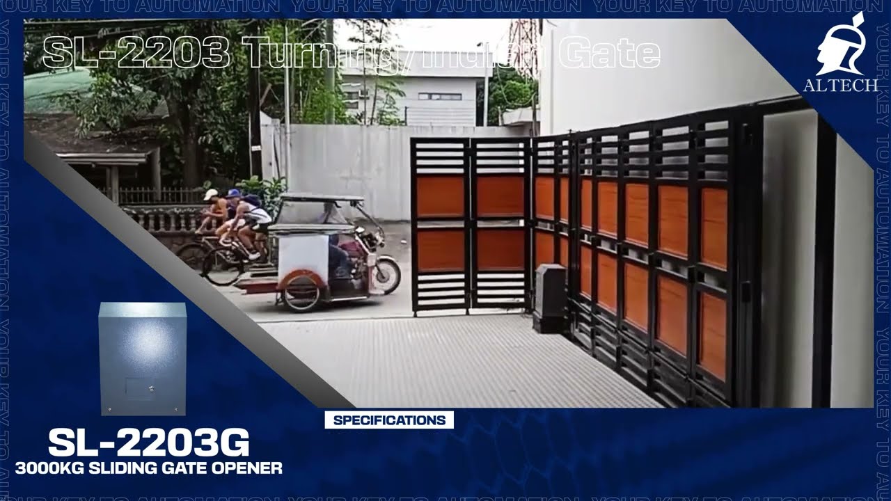 SL-2203G 3000KG Heavy Duty Industrial Sliding Gate Opener 220V AC (Gray ...