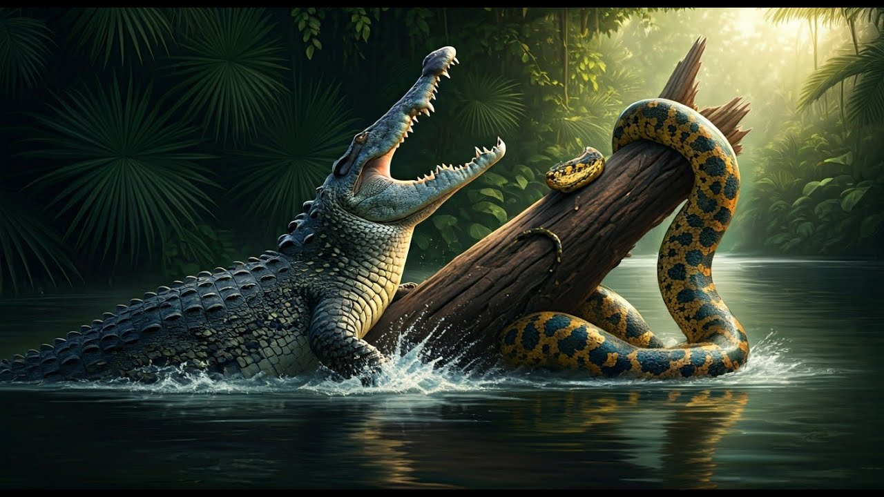 Nature's Biggest Reptiles: Snake vs. Crocodile#nature #snake #crocodile ...