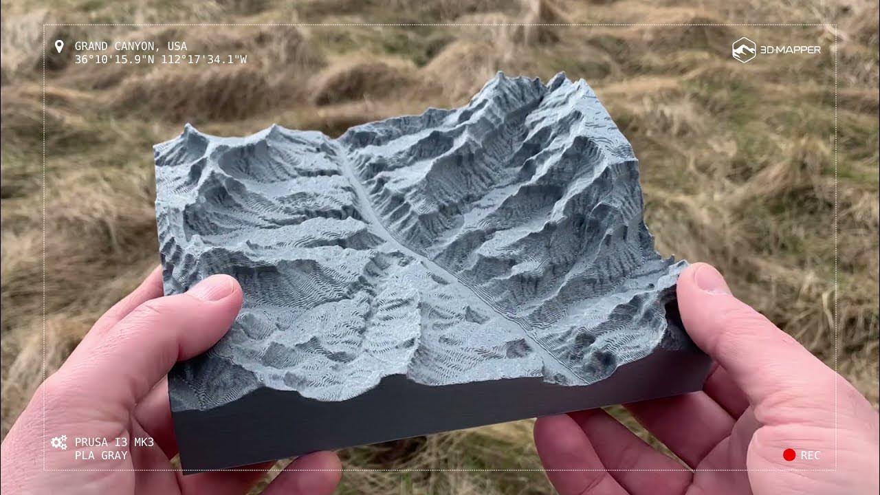 3D map print examples - 3D Mapper - Photoshop plugin - YouTube