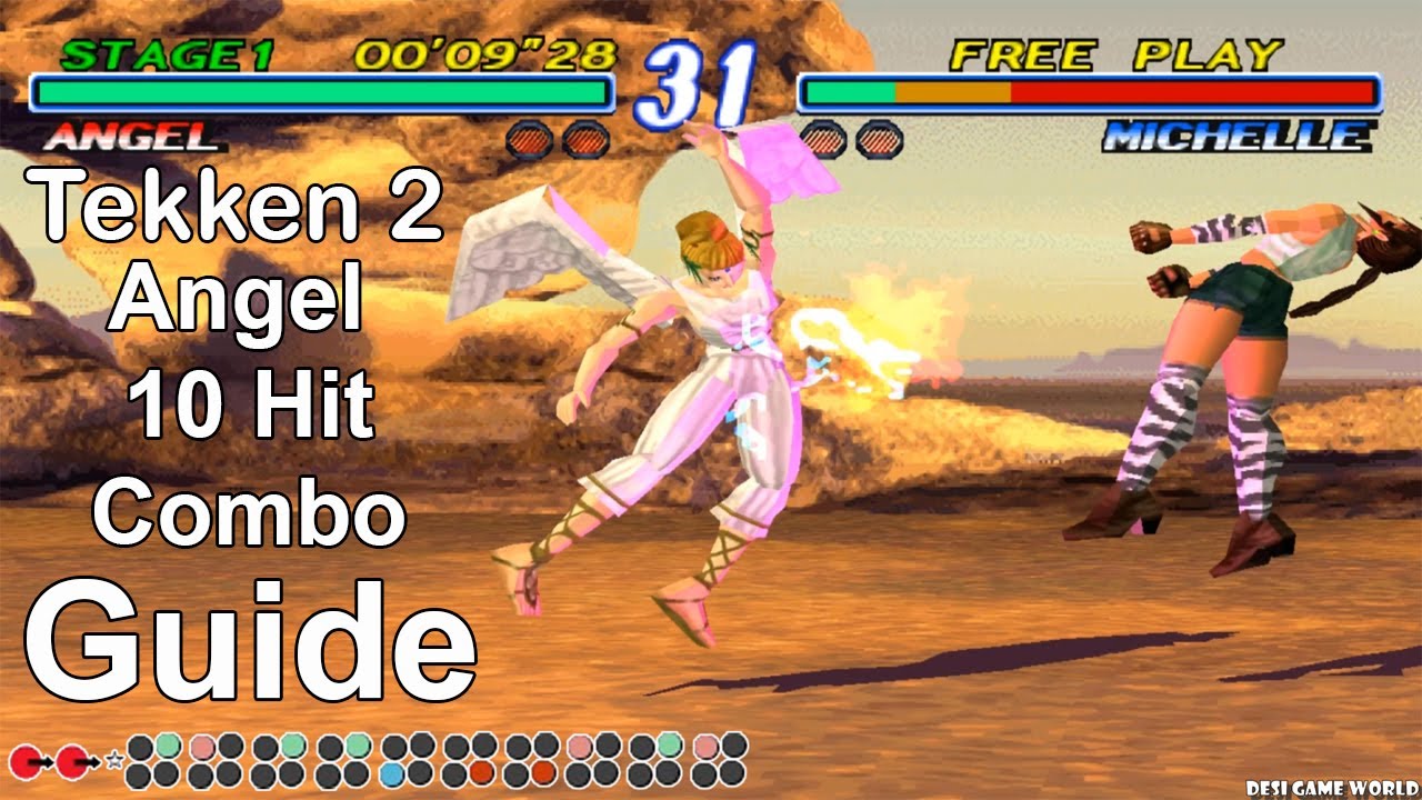 Tekken 2 - Angel All 10 Hit Combo Guide 4K 60FPS - YouTube