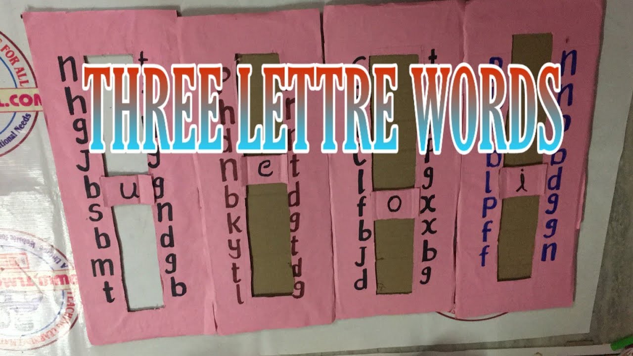 Three letter words | Words formation | easy english | Easy english tlm ...
