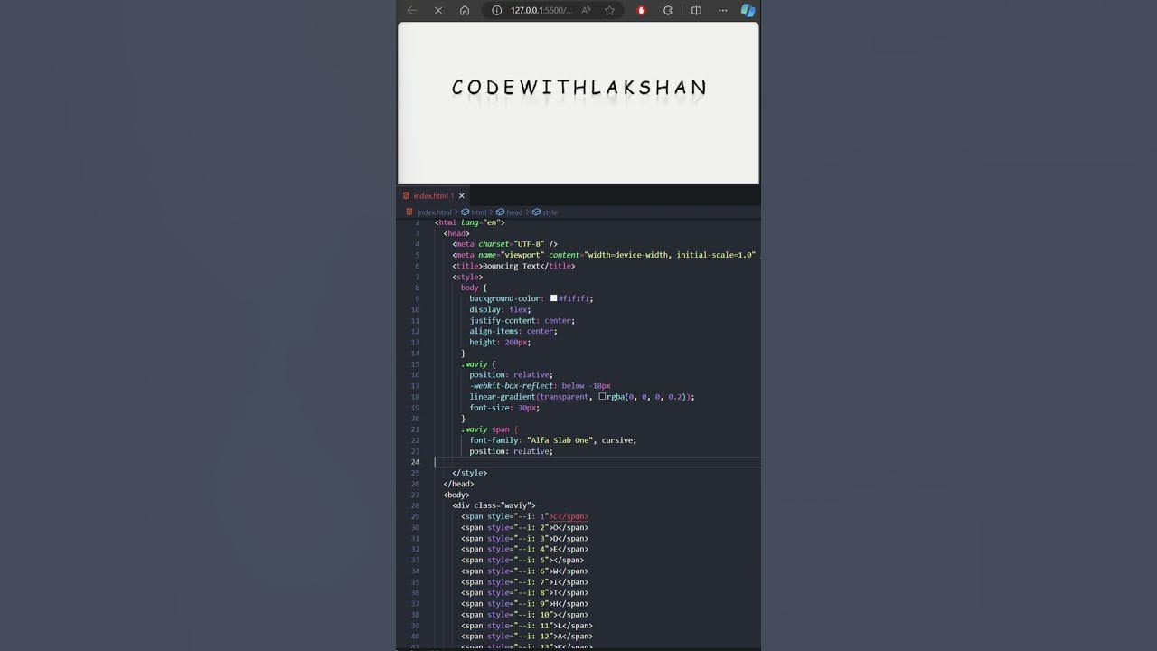 Bouncing Text Animation with HTML CSS - YouTube