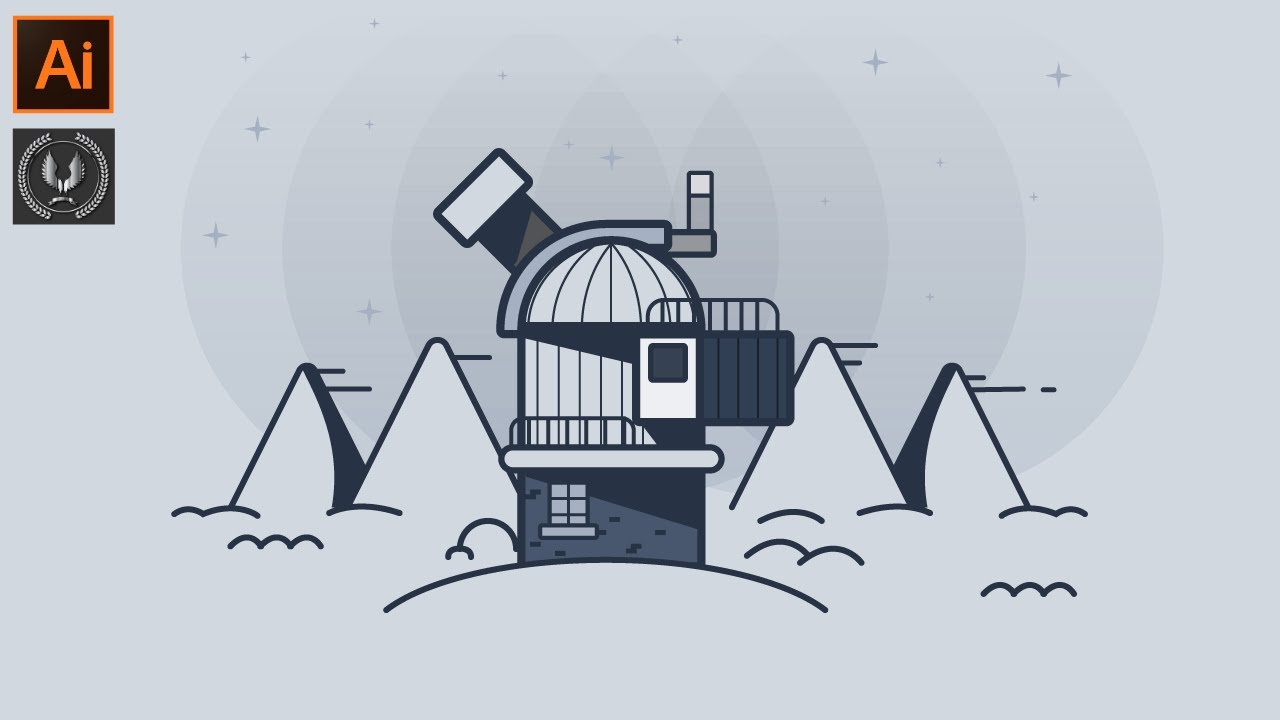 Adobe Illustrator CC Tutorial How to Make a Beautiful Landscape ...