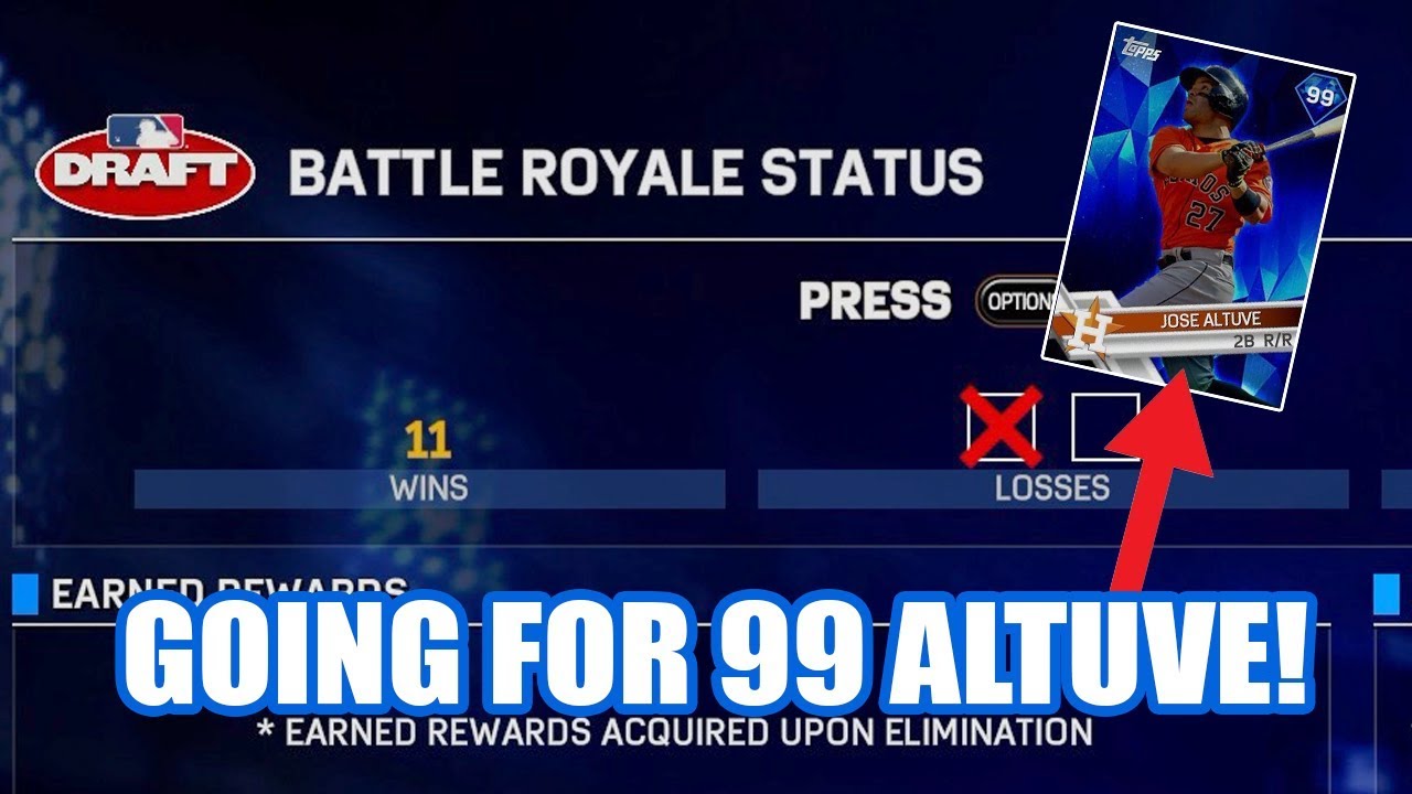 Going For 12-1! 99 Jose Altuve Reward!!- MLB The Show 17 Battle Royale ...
