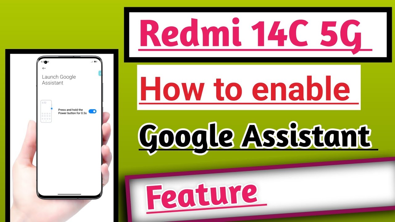 Redmi 14C 5G How to Enable Google Assistant Feature | Google Assistant ...