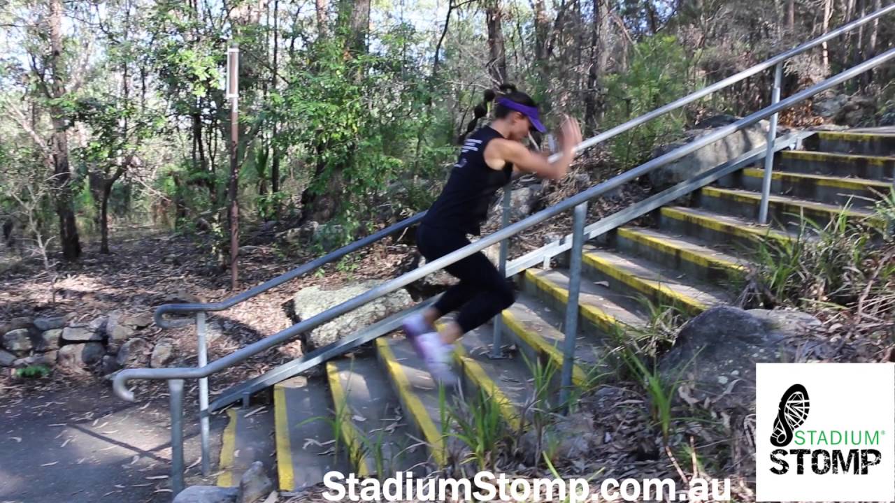 Stadium Stomp stair workout with Sally Brouwer - YouTube