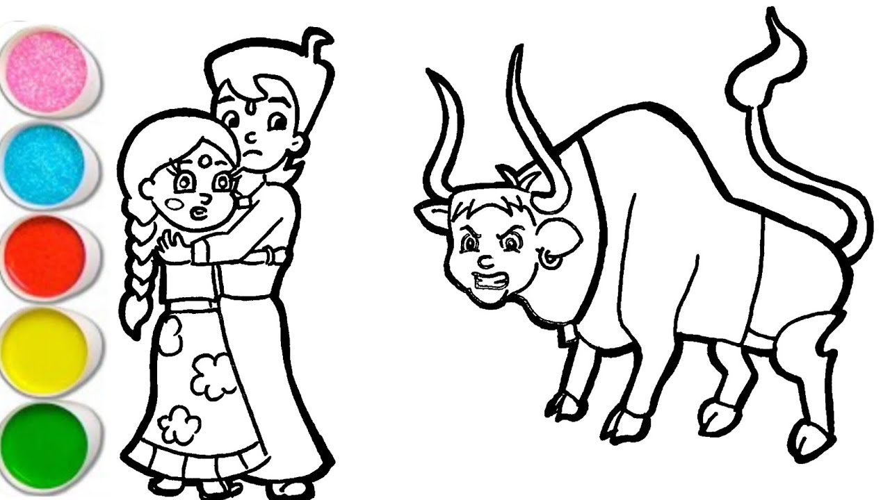 😤😡🔥How to draw chhota bheem , chutki and kalia | step by step drawing ...
