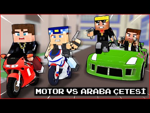 MOTOR ÇETESİ VS ARABA ÇETESİ! 😱 -Minecraft