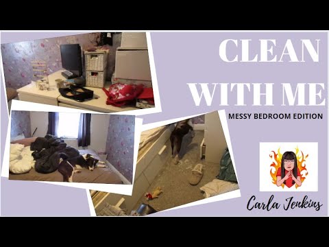 CLEAN WITH ME - BEDROOM DISASTER ZONE!! - YouTube