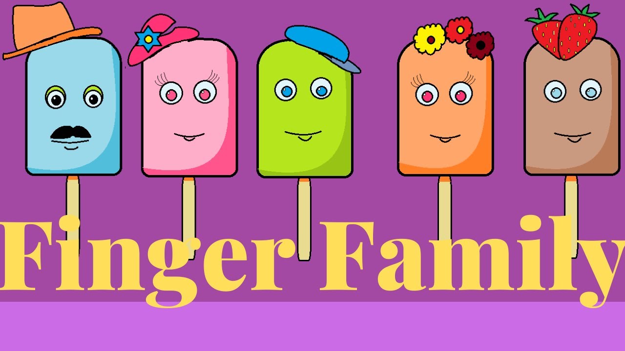 How to draw Finger Family, Ice Cream Finger Family, Kids Songs, Drawing ...