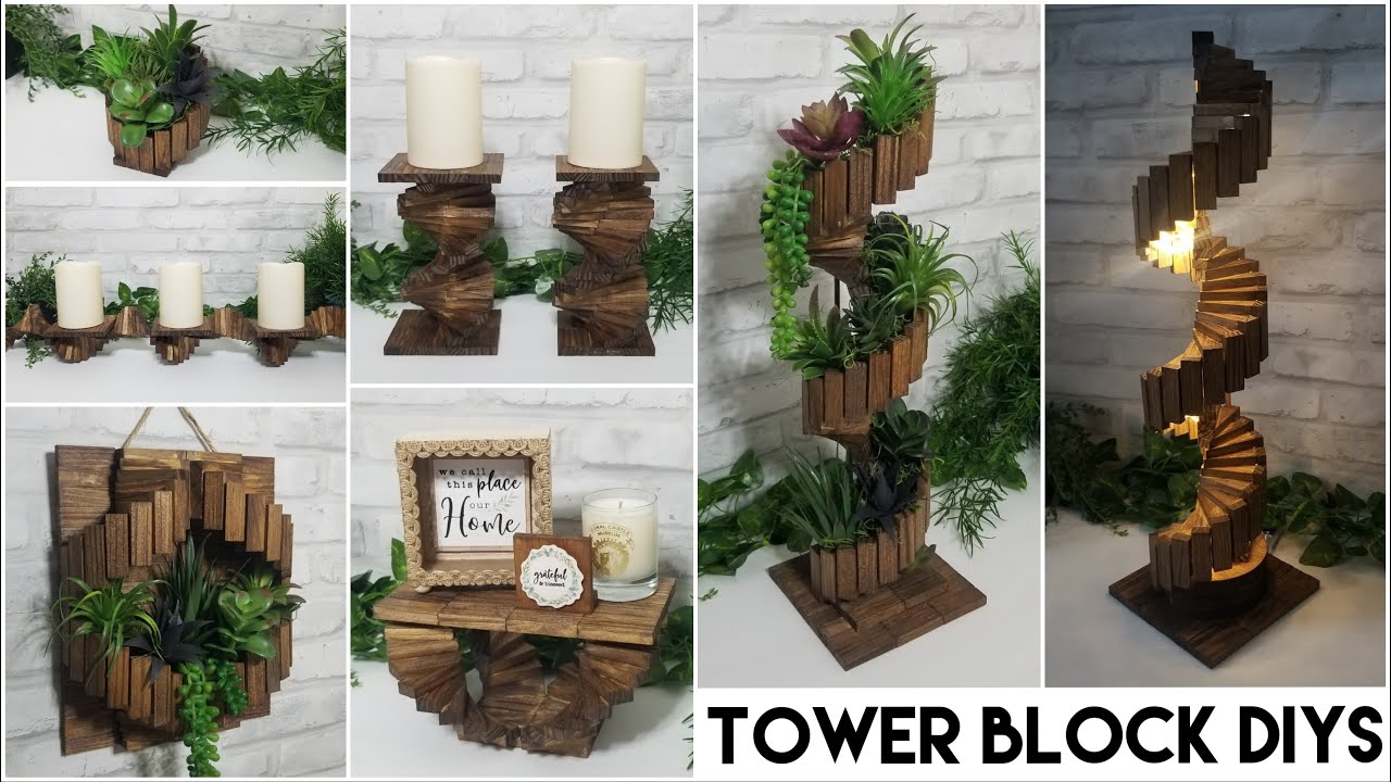 SPIRAL TOWER BLOCK DIYS - YouTube