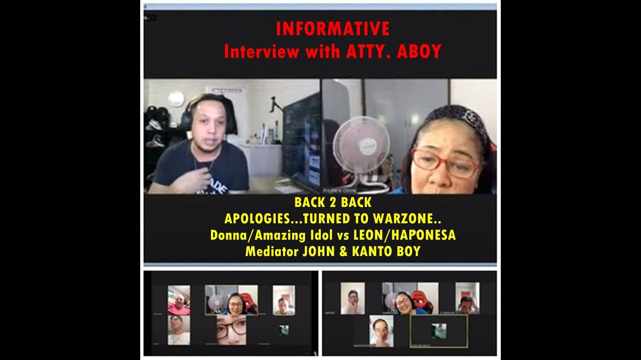 Productive Informative Interview w/ Atty. Aboy..Back2Back WALWALAN w/ DONNA&AMAZING vs LEON ...