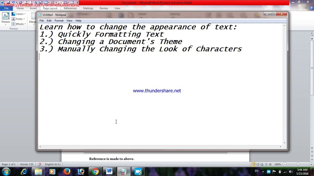 changing the look of the text in microsoft word 2010 part 5 - YouTube