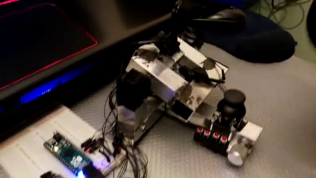 Experimental custom gimbal analog joystick. - YouTube