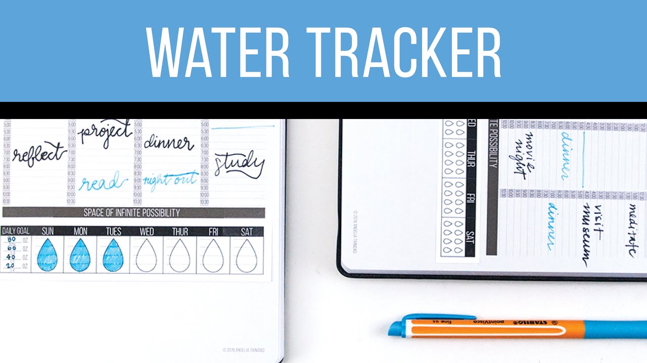 Planner Hacks: Water Tracker (with free download) - YouTube