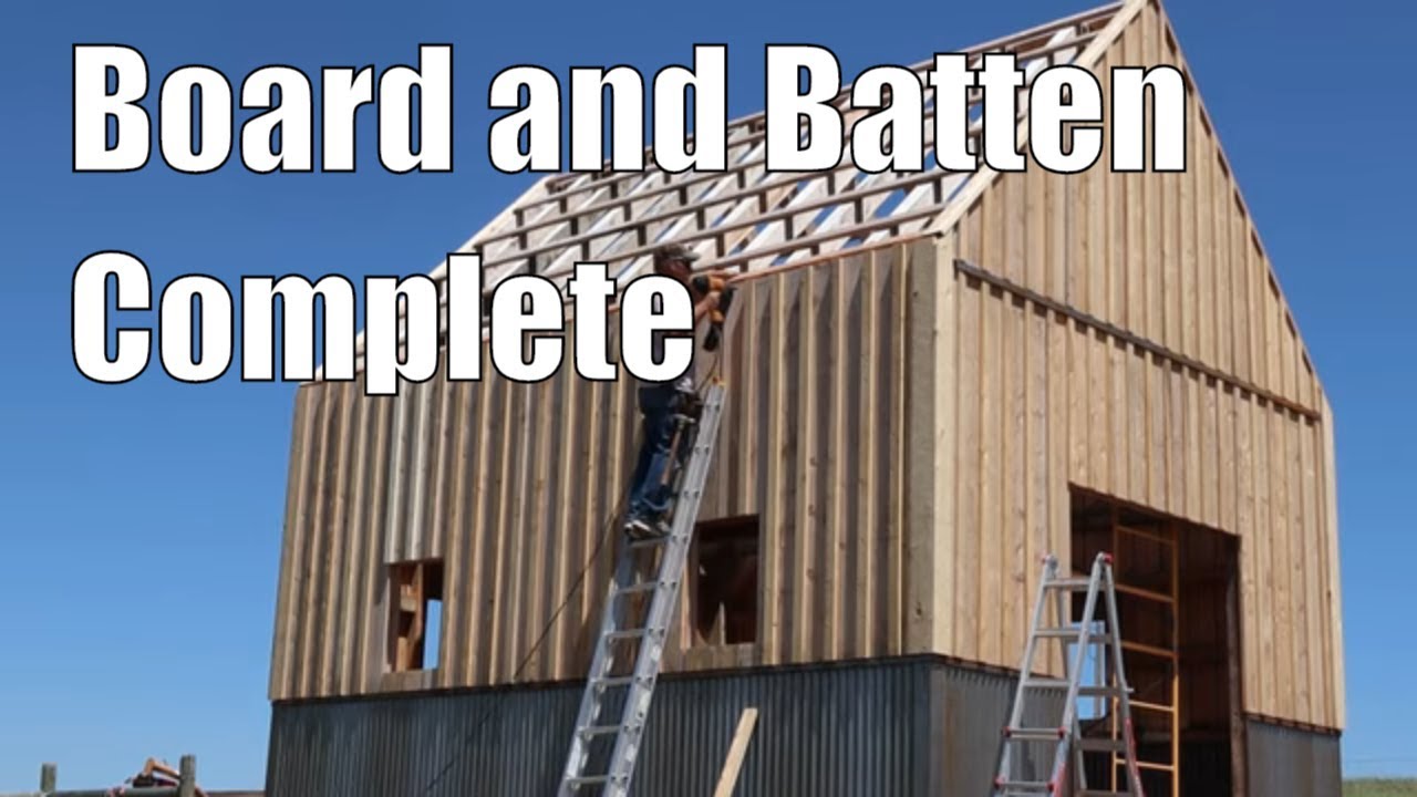 The Timber Frame Barn Board and Batten Siding is Complete. Next comes ...