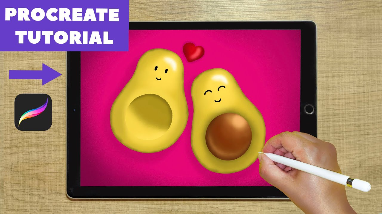 Drawing an Avocado Couple in Love on Procreate | iPad Pro Art ...
