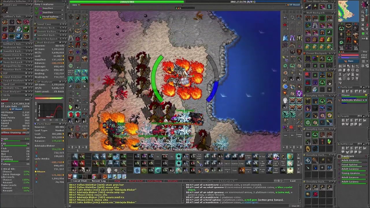 Tibia - Kilmaresh Central Steppe - Trio Knight + Druid + Sorcerer - YouTube